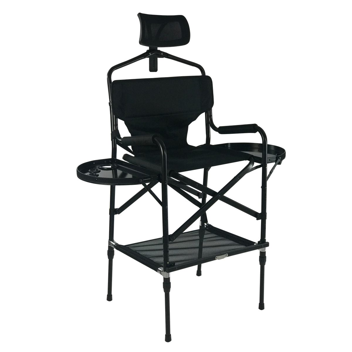 Karma Greenacre Height Adjustable Portable Makeup Chair with Headrest ...