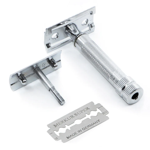 Merkur 34C Heavy Duty Safety Razor Chrome – Barber Bazaar