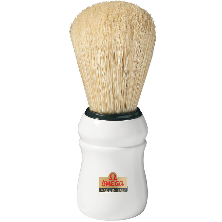 Omega Pure Bristle Shaving Brush 10049 - White – Barber Bazaar