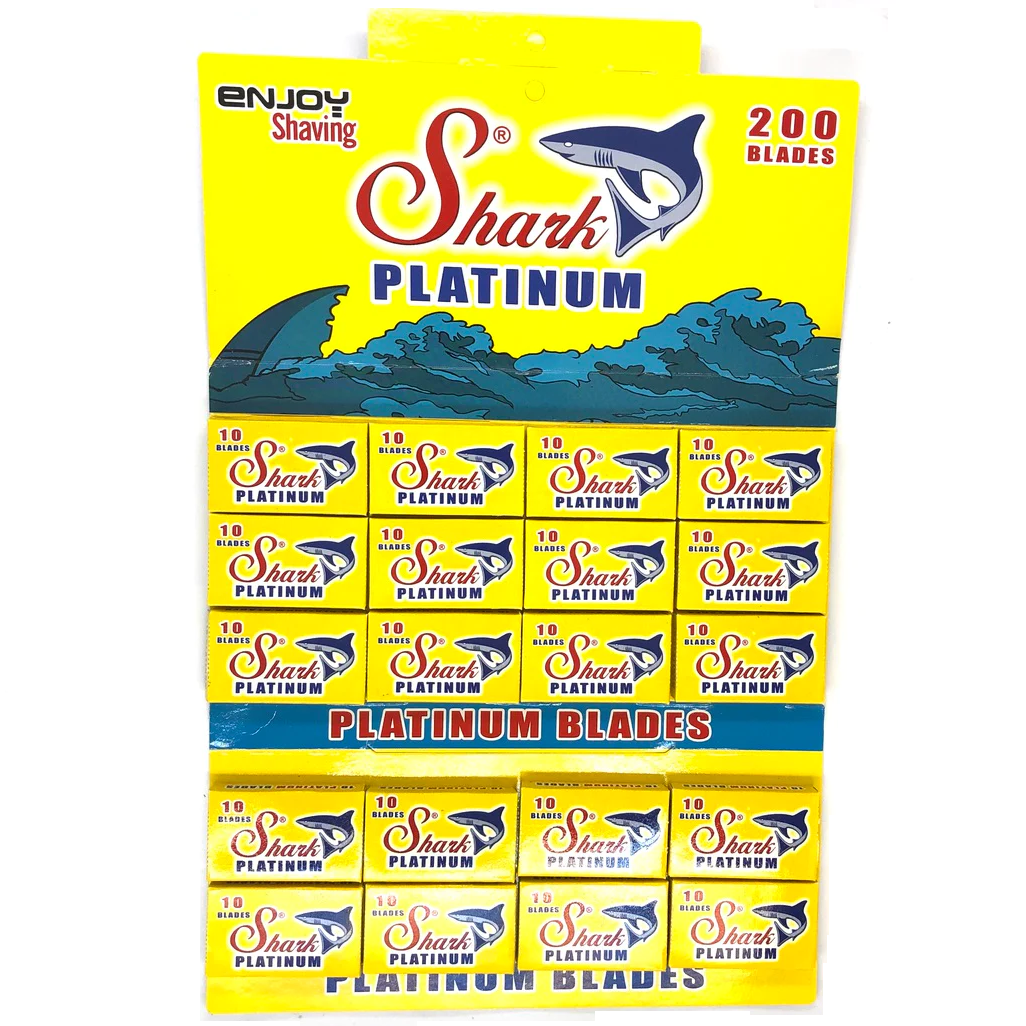 Shark Platinum Double Edge Razor Blades 100 – Barber Bazaar