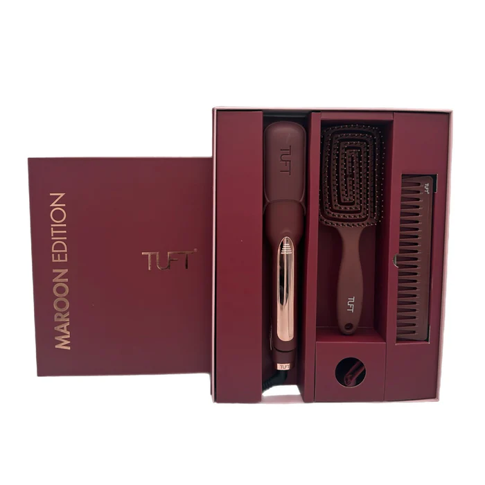 Tuft Diamond Plus 2inch Straightener Gift Set - Maroon – Barber Bazaar