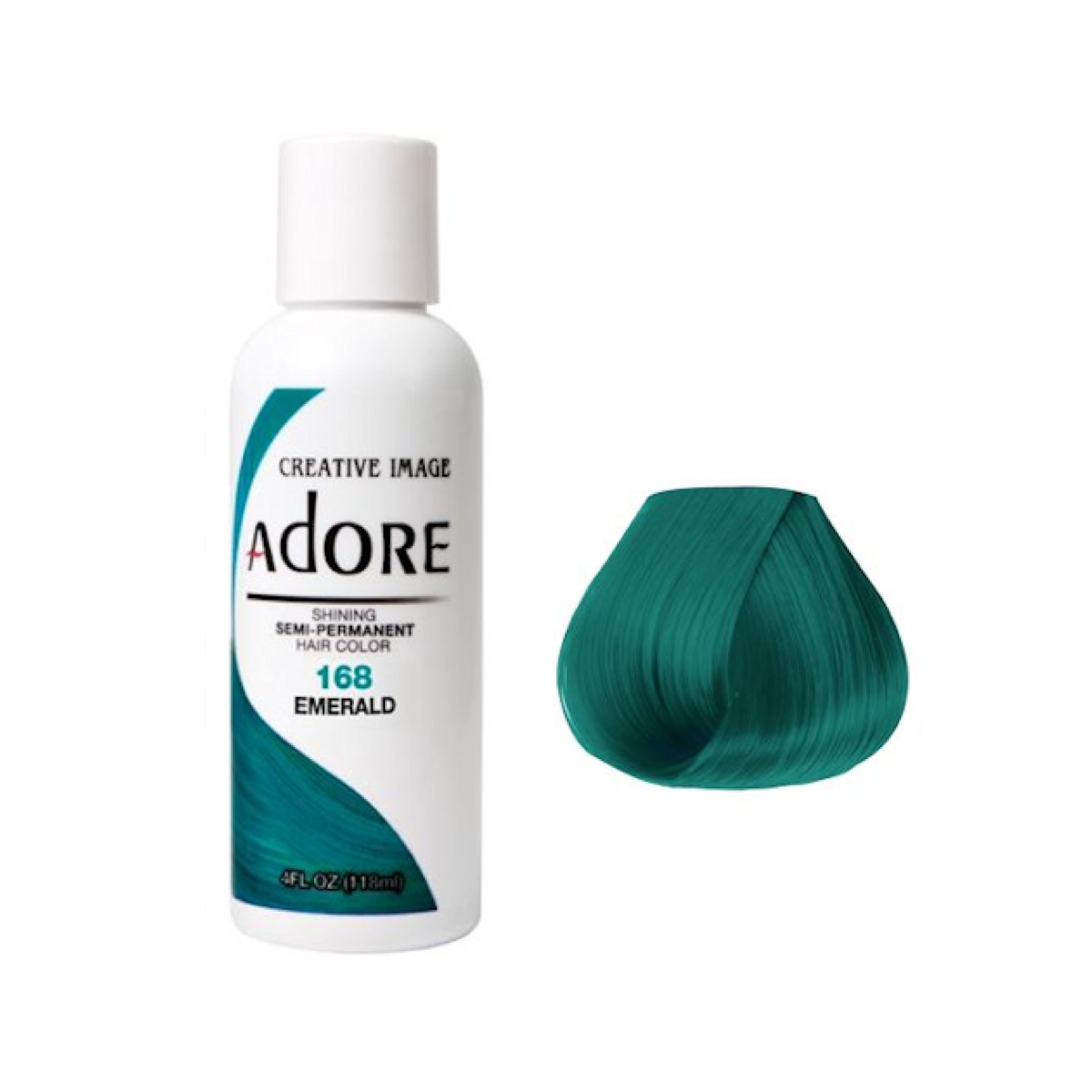 Adore Semi Permanent Emerald Hair Colour 168 - 118ml | Barber Bazaar