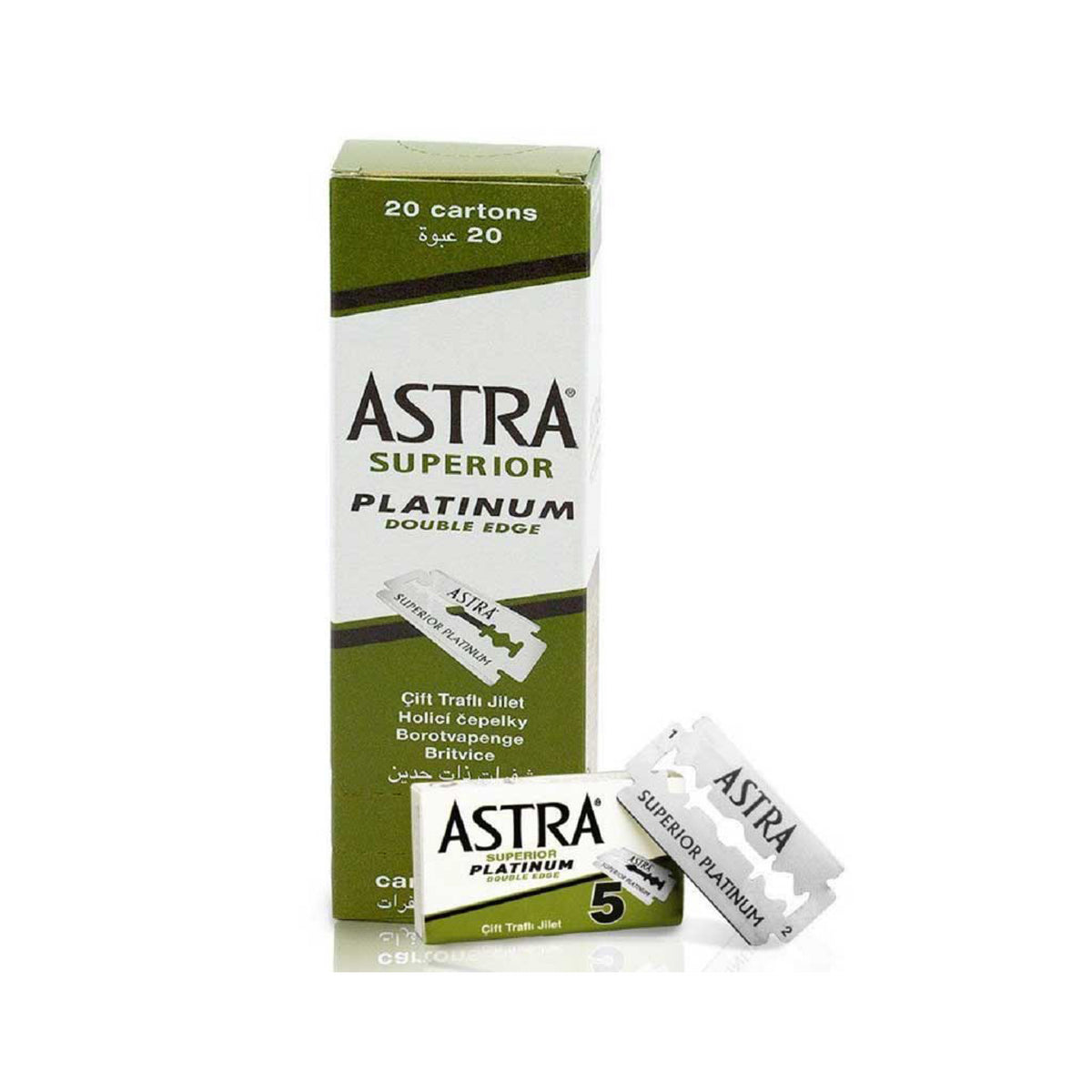 Astra Superior Platinum Double Edge Razor Blades 100 | Barber Bazaar
